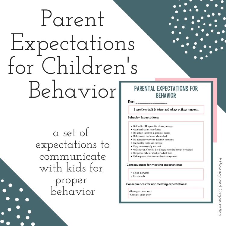 Parent Expectations for Children's Behavior