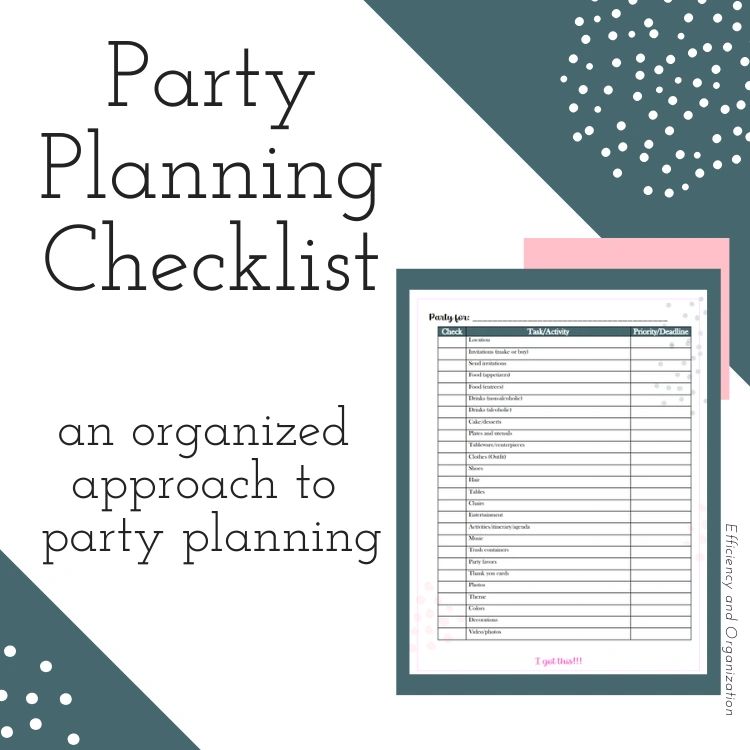 Party Planning Checklist