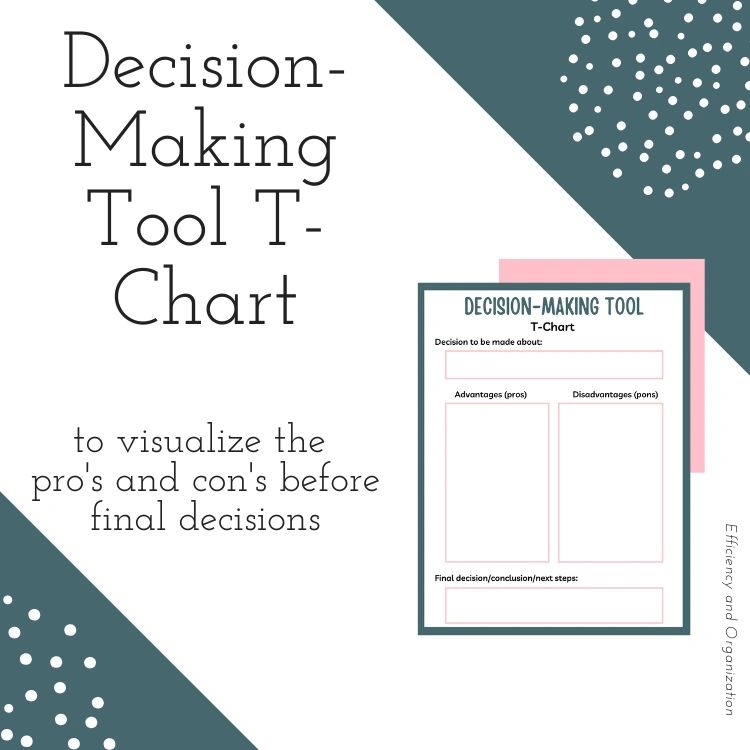 Decision-Making Tool T-Chart