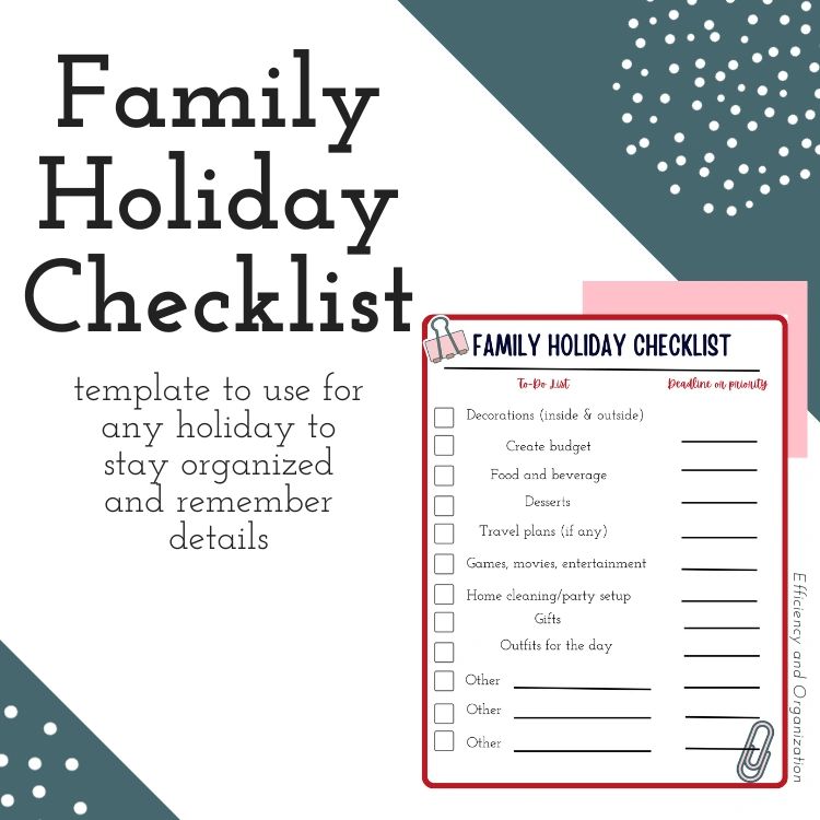 Family Holiday Checklist (template)