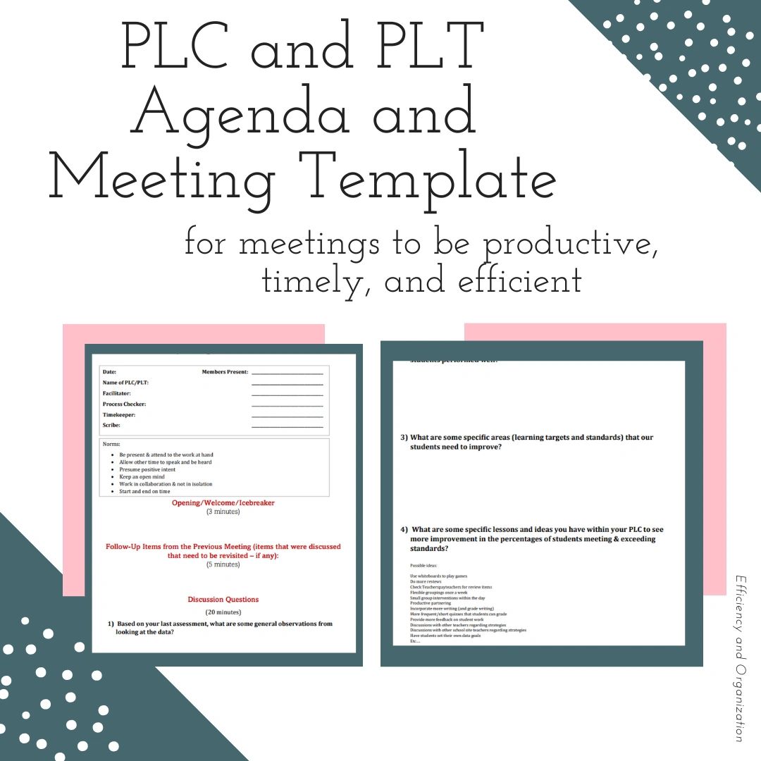 PLC and PLT Agenda and Meeting Template