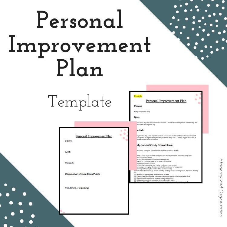 Personal Improvement Plan Template