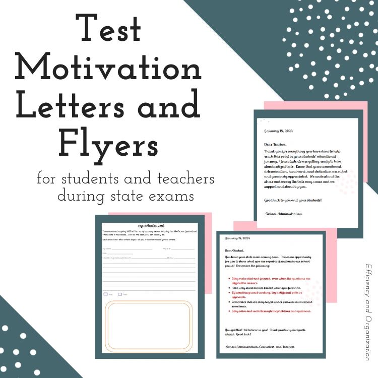 Test Motivation Letters and Flyers for Students and Teachers (before ...