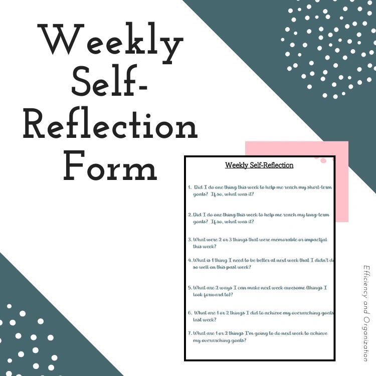 Weekly self-reflection form