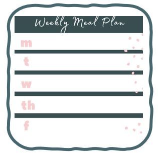 Weekly Meal Plan Form