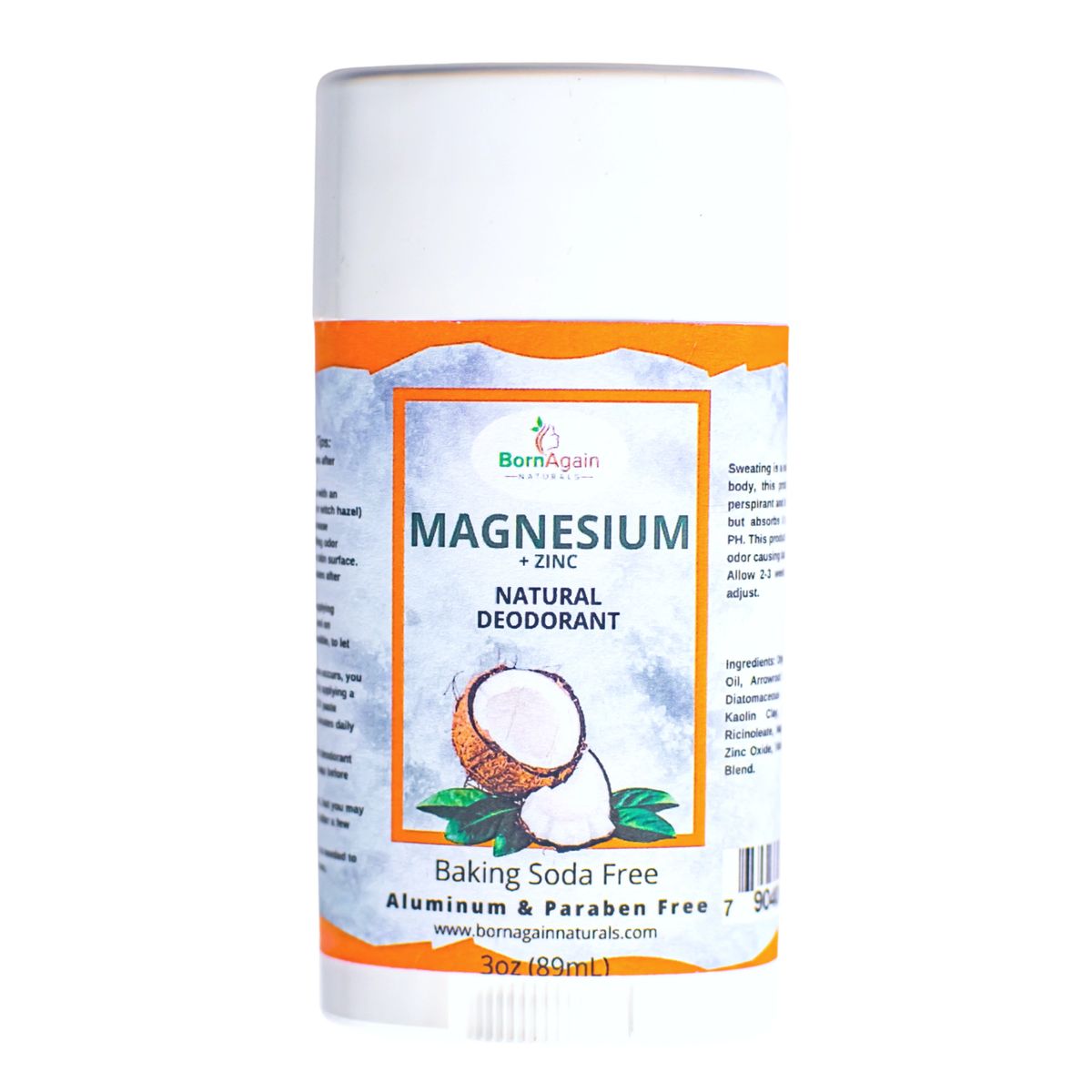 MAGNESIUM + ZINC - NATURAL DEODORANT BAKING SODA FREE