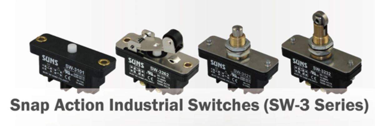 SUNS - Snap Action Industrial Switches (SW-3 Series)