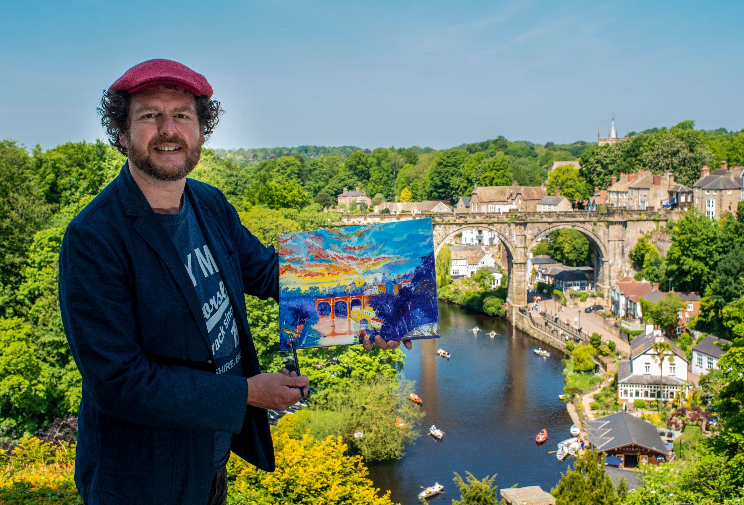 Yorkshire's 'singing train conductor' turns his hand to painting