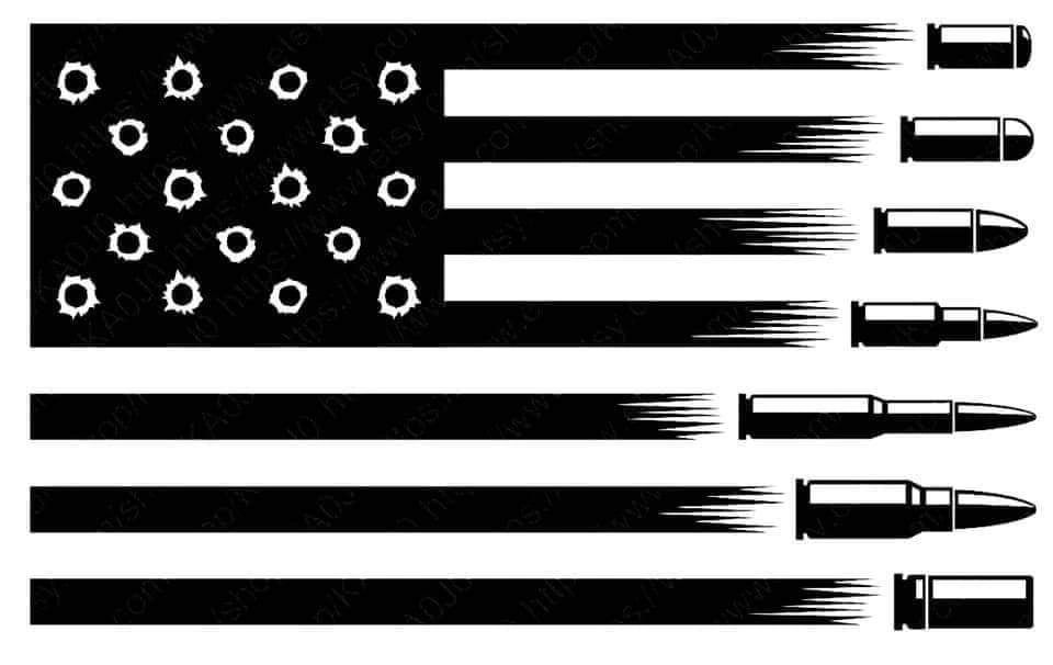 Bullet Flag Decal