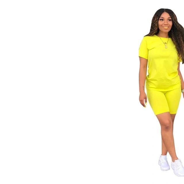 Women's Yellow 2 Piece Summer Set