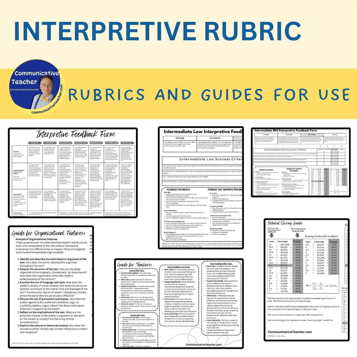 Interpretive Rubric Package w/ Guidance and Scoring Guides