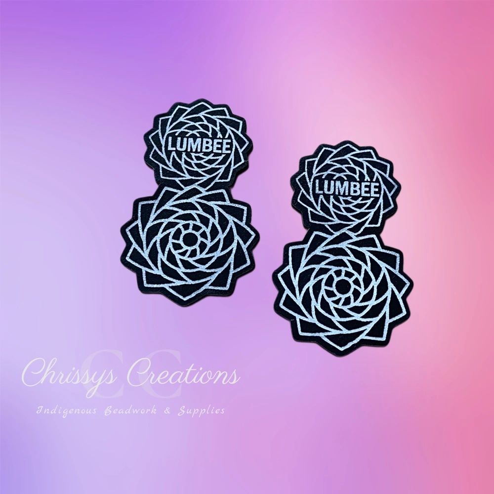 Wooden Centers; (Two Tier Lumbee Pinecone Patch)