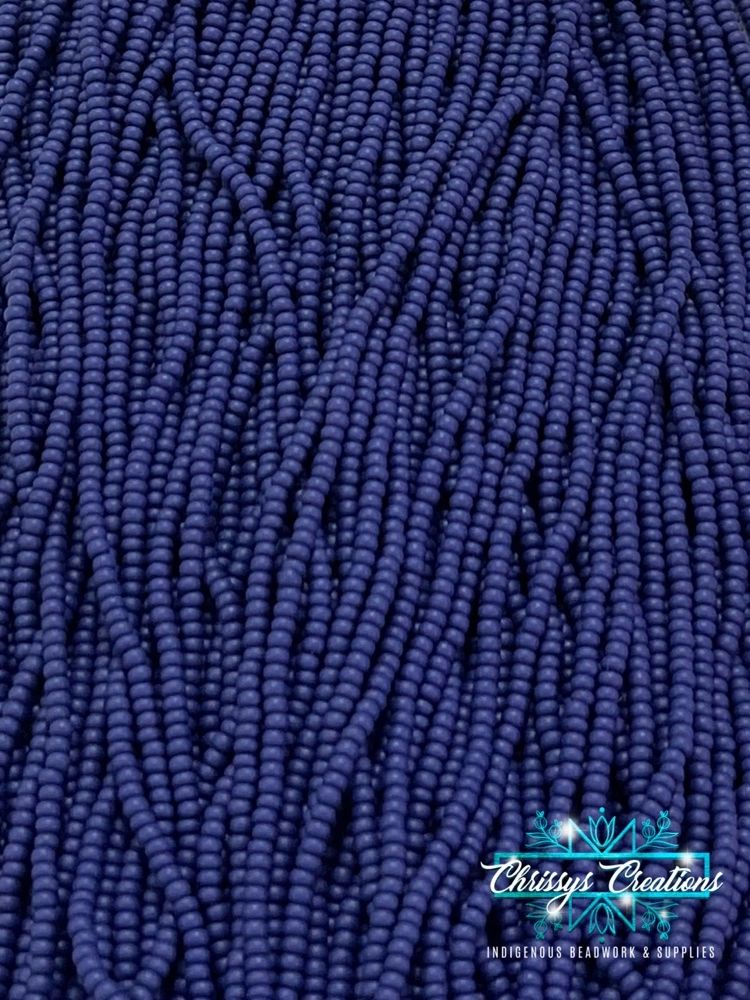 11/0 Czech Seed Bead Hank; Color#33070M (Navy Blue Matte)