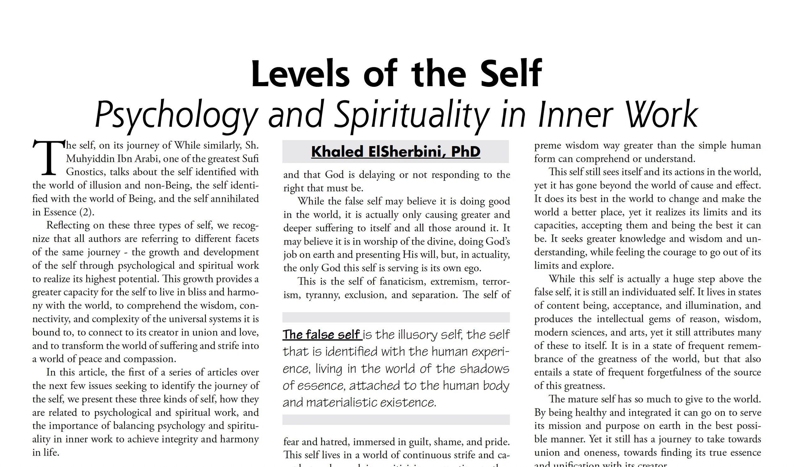 Levels of the Self: Psychology and Spirituality in Inner Work