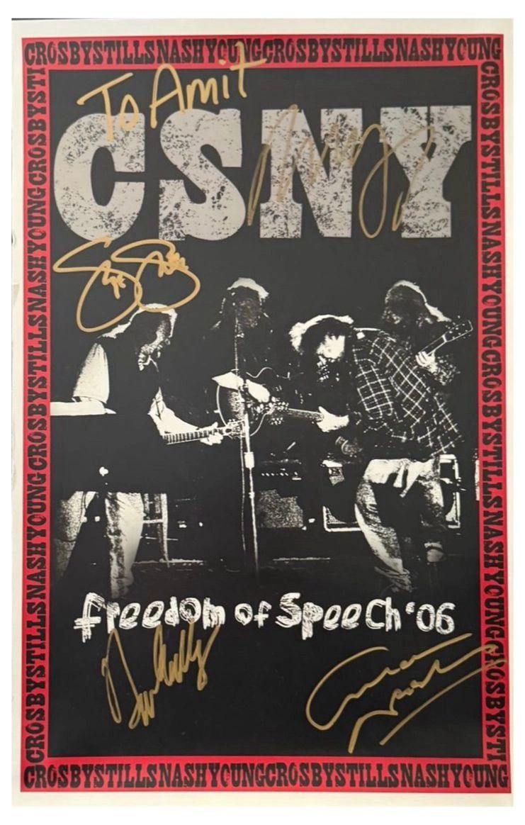 Signed Crosby, Stills, Nash & Young (CSNY) "Freedom of Speech '06" tour ...