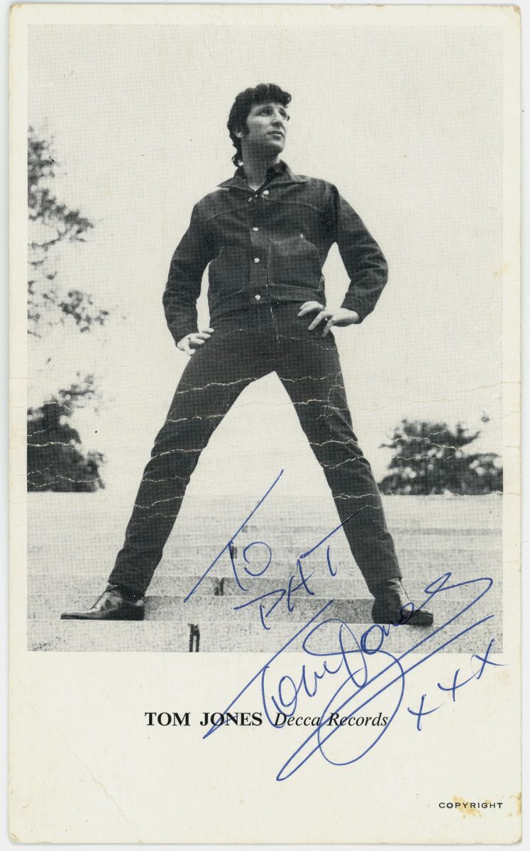 Tom Jones Signed Decca Promotional Card