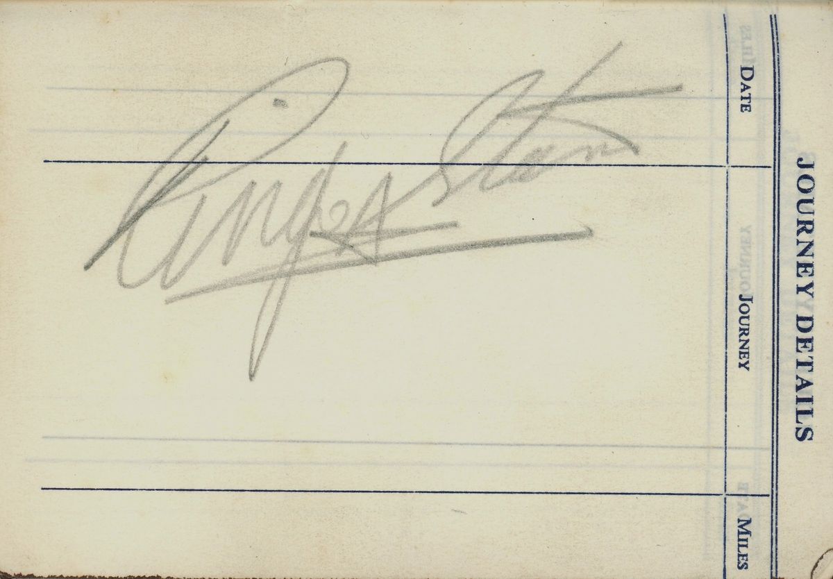 Ringo Starr March 1964 autograph with the original pencil used to sign