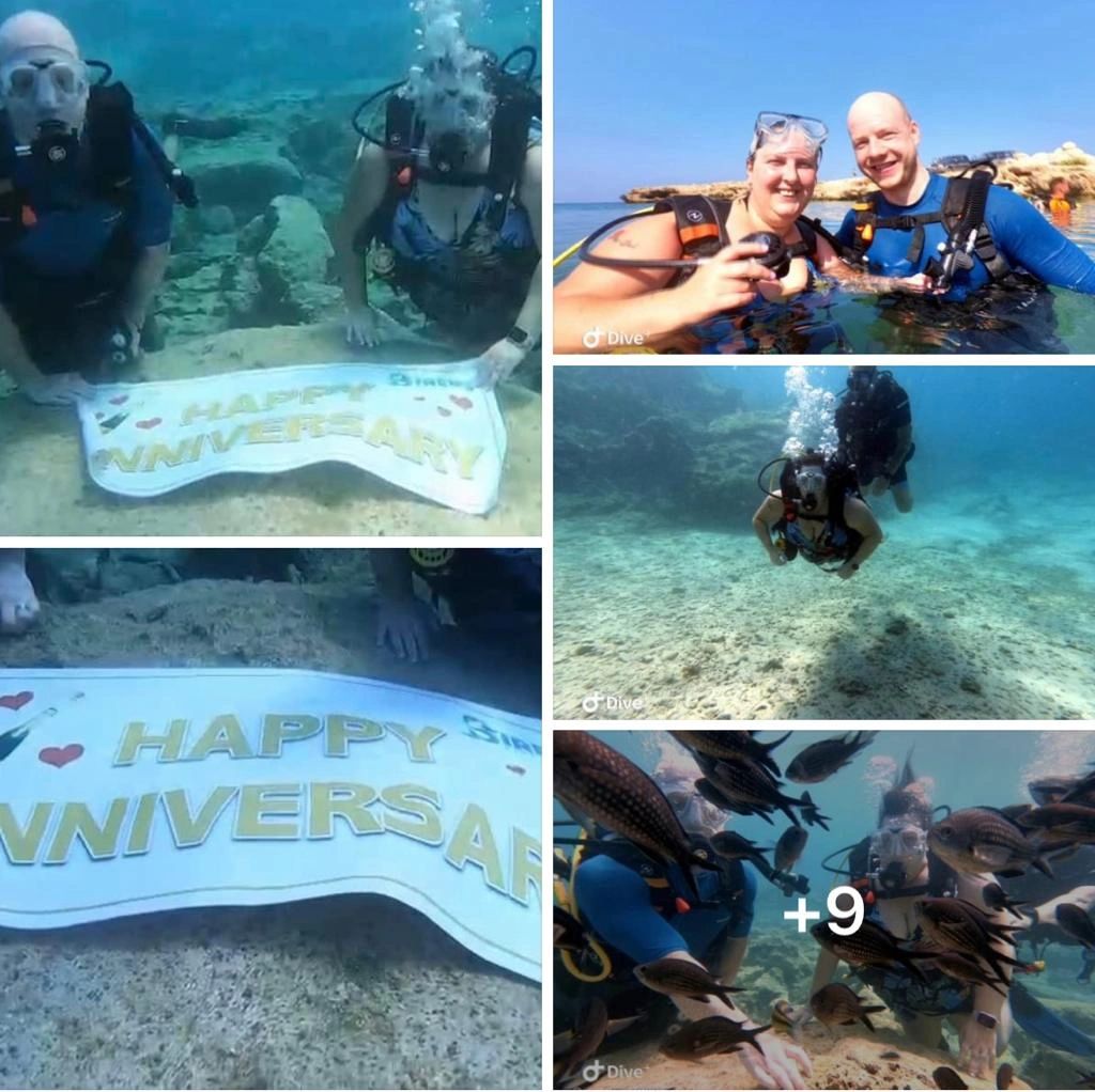 Happy Wedding Celebrations with underwater fun.