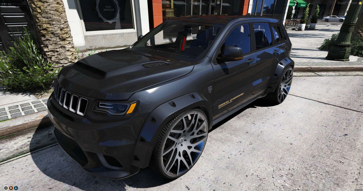 Jeep Trackhawk Ghoul Custom Widebody With Trailer