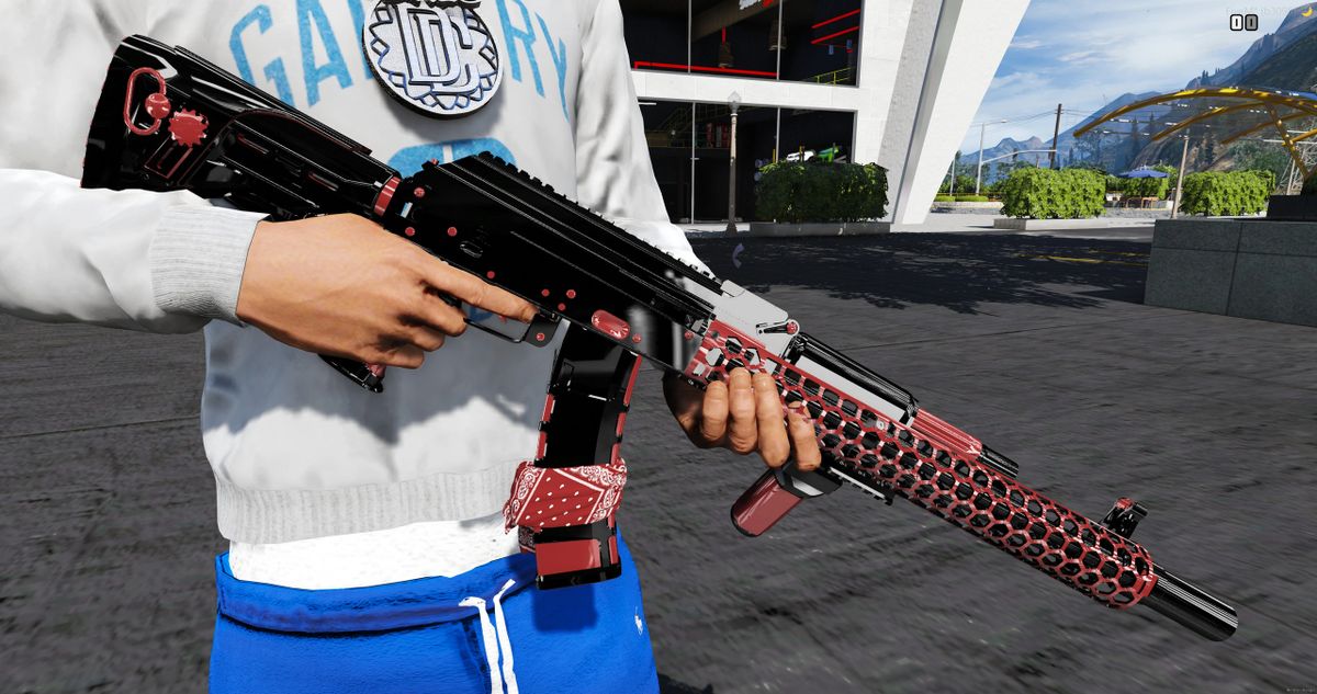 AK CQB Burgundy Gang Flag