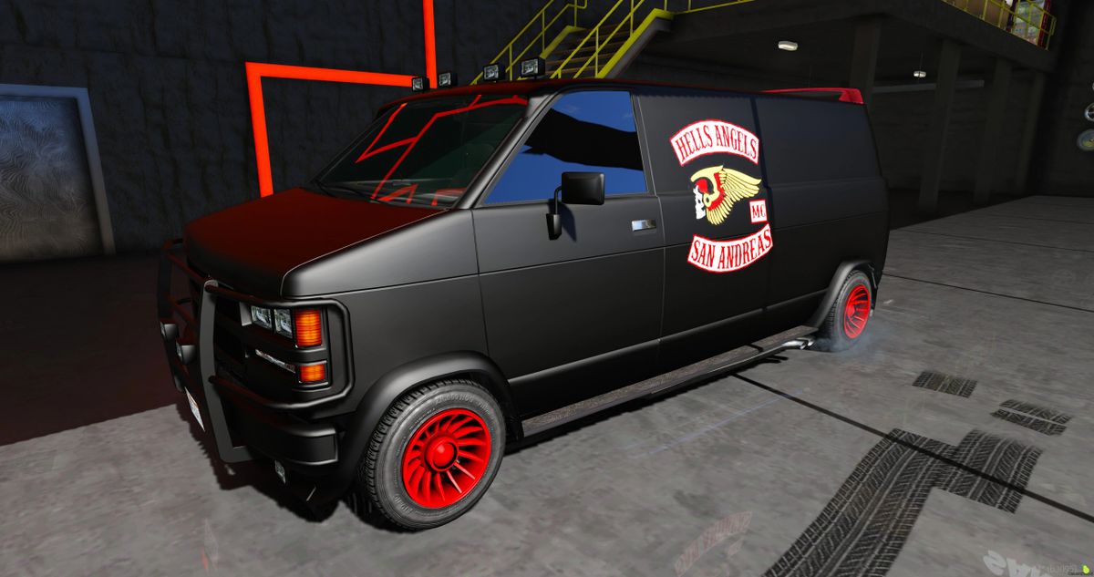 Hell's Angels Biker Gang Van
