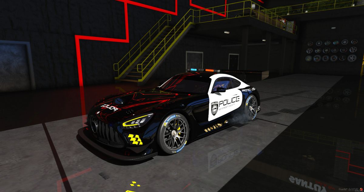 [Debadged]-2020 Mercedes Benz AMG GT3 [Police]