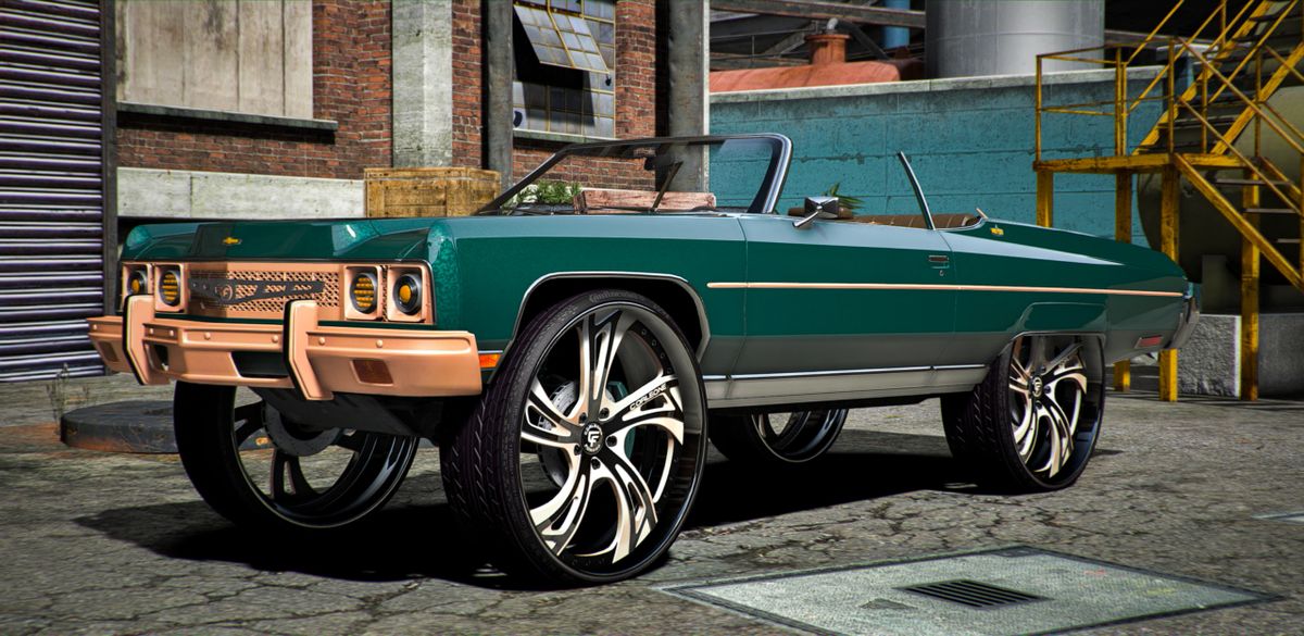 1972 Chevy Caprice Vert On Corleone Donk [Auto Roof]