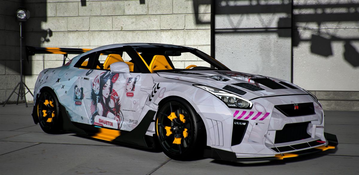 NISSAN GT-R R35 Kream [Animated Lights] [Slider] [4 Seater] [Tuned]