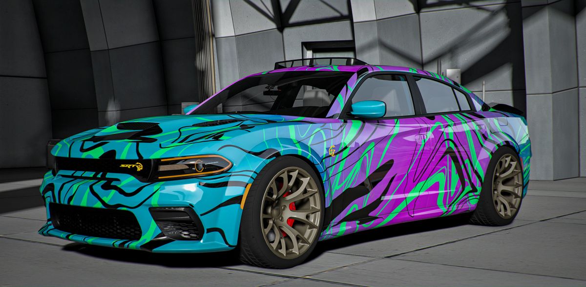Custom Tuned Slideshow Dodge Charger SRT Hellcat [Wavy Livery]