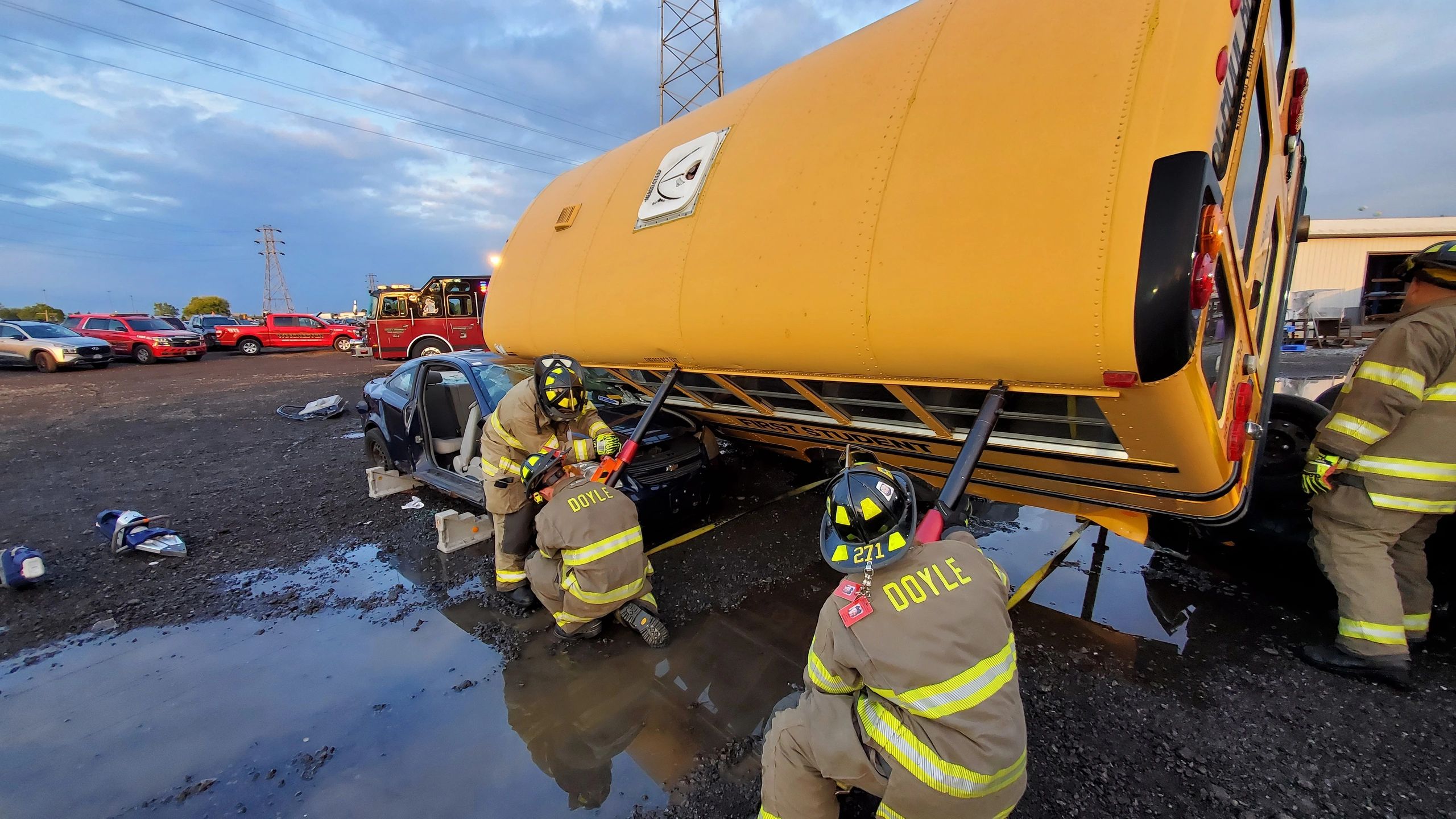 School Bus Drill Held with Mutual Aid Partners