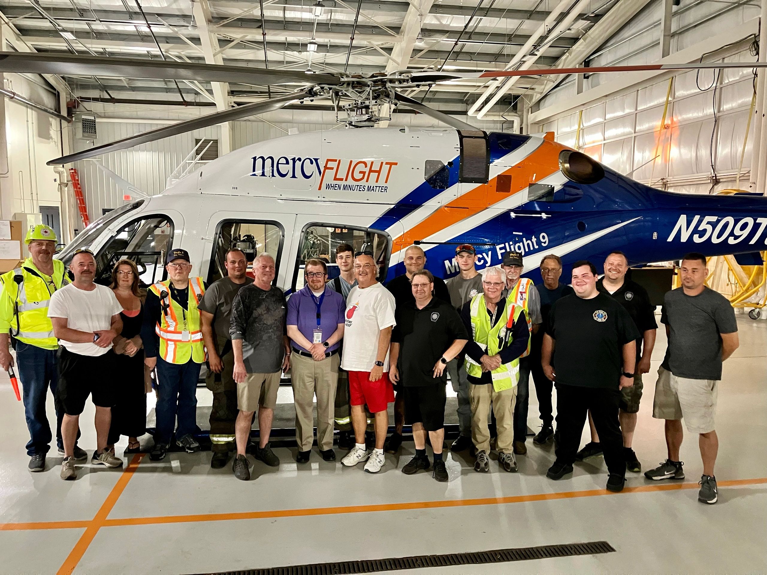 Firefighters & Juniors Train at Mercy Flight