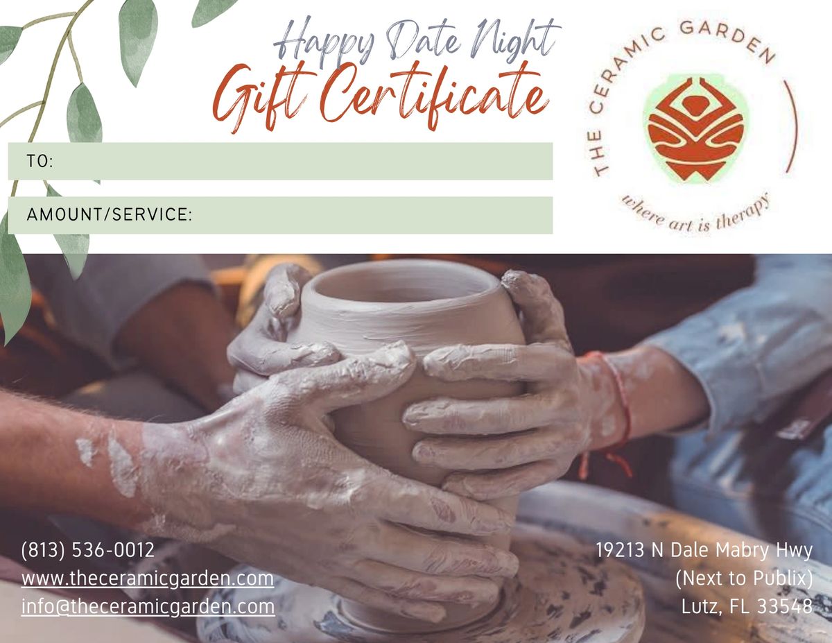 $119 Gift Certificate for one Private Pottery Wheel Class for one person