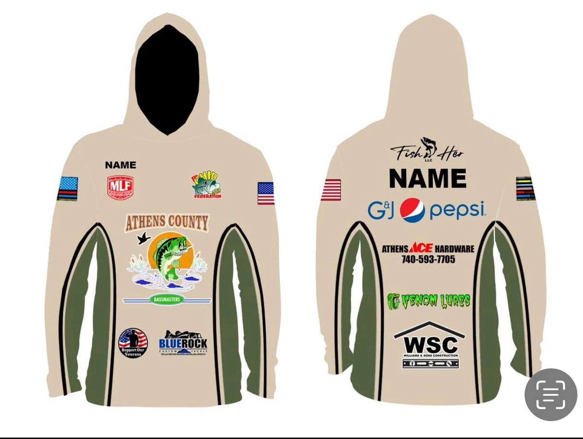 Athens County Bassmaster 2025 Approved Unisex Fit Hooded Full ...