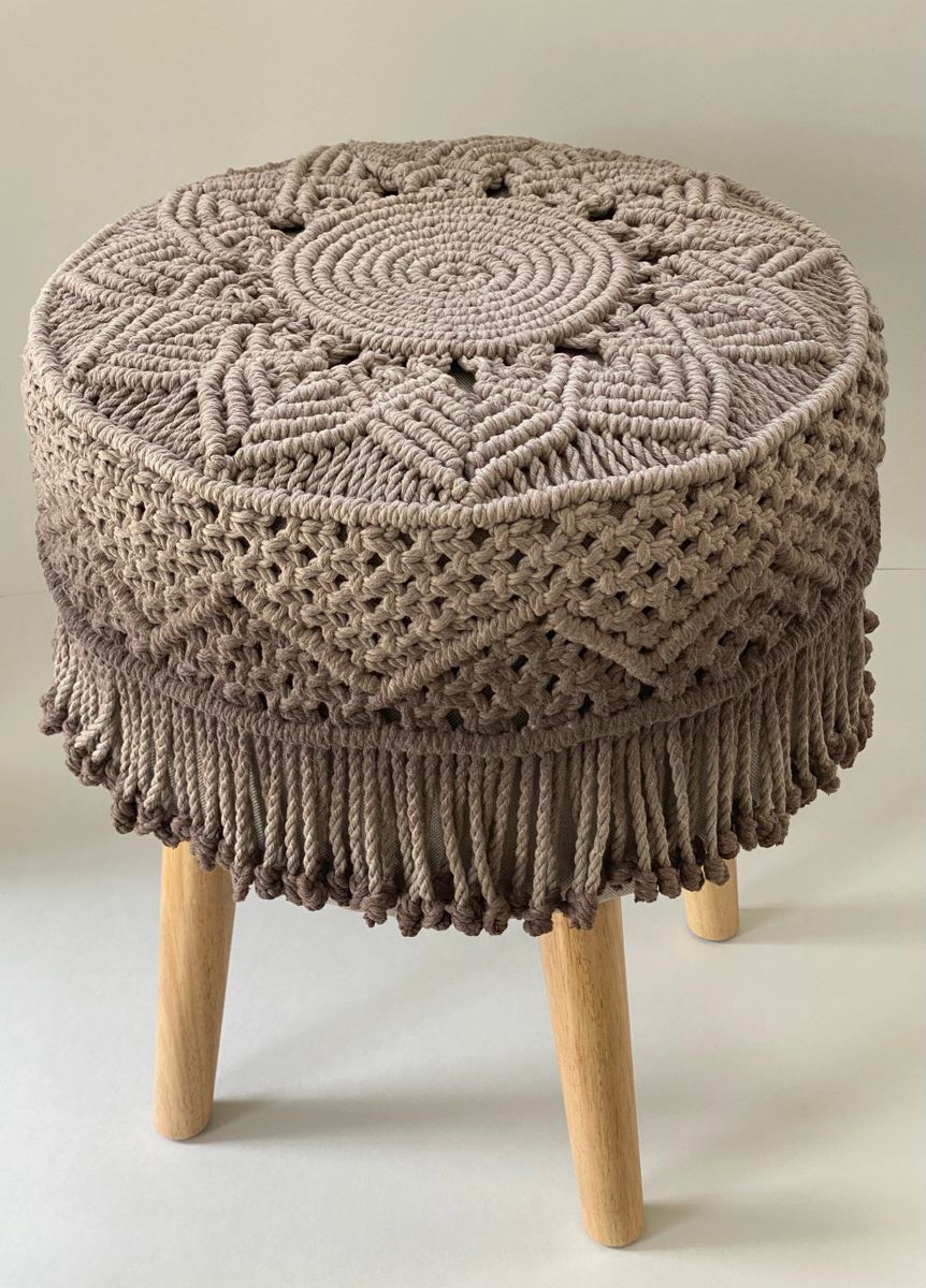 Macrame stool