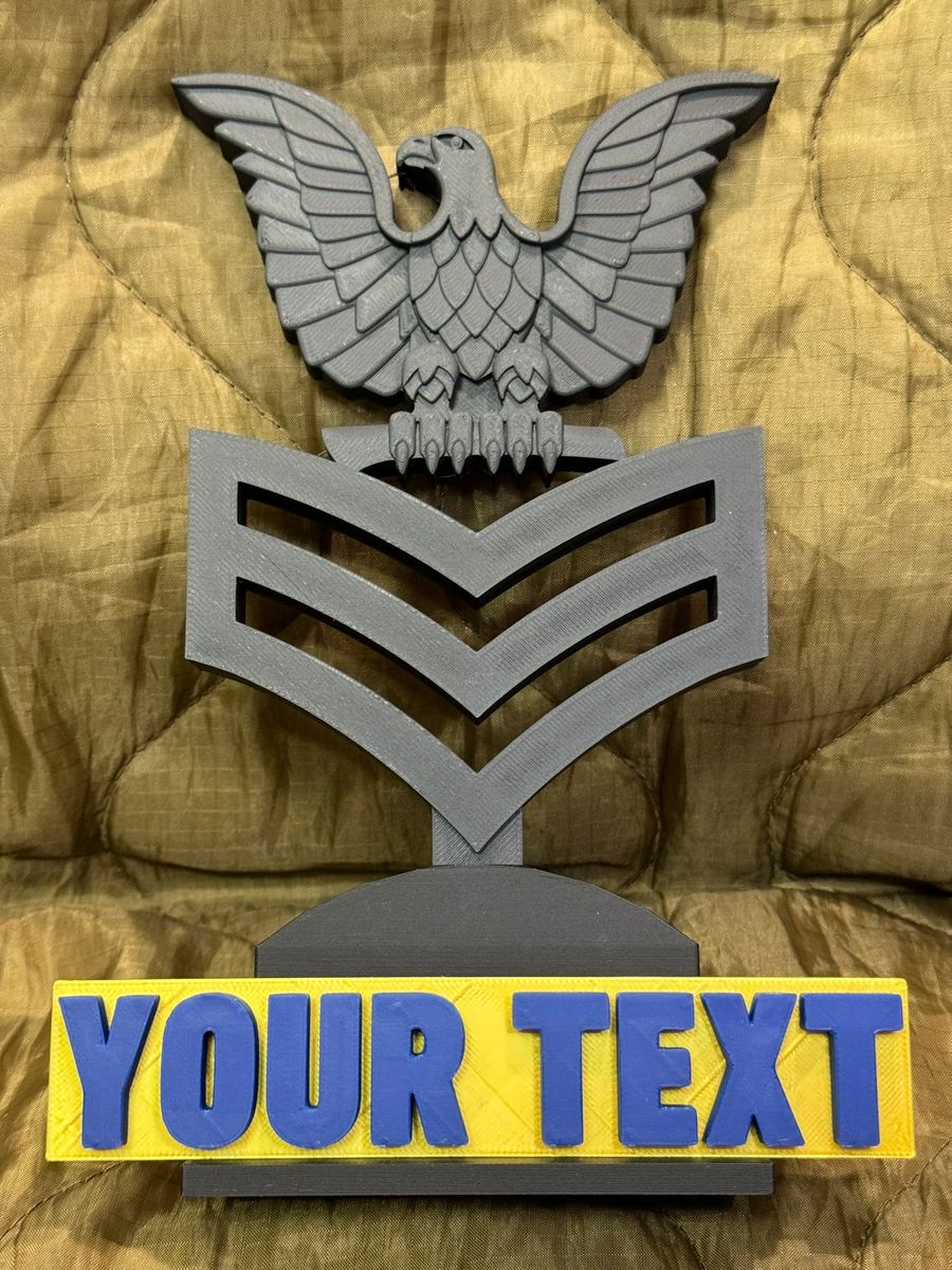 USN Enlisted Name Placard