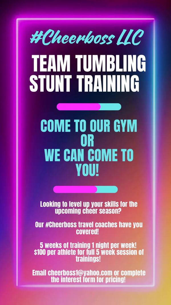 Youth Cheerleading and Tumbling Classes - #Cheerboss