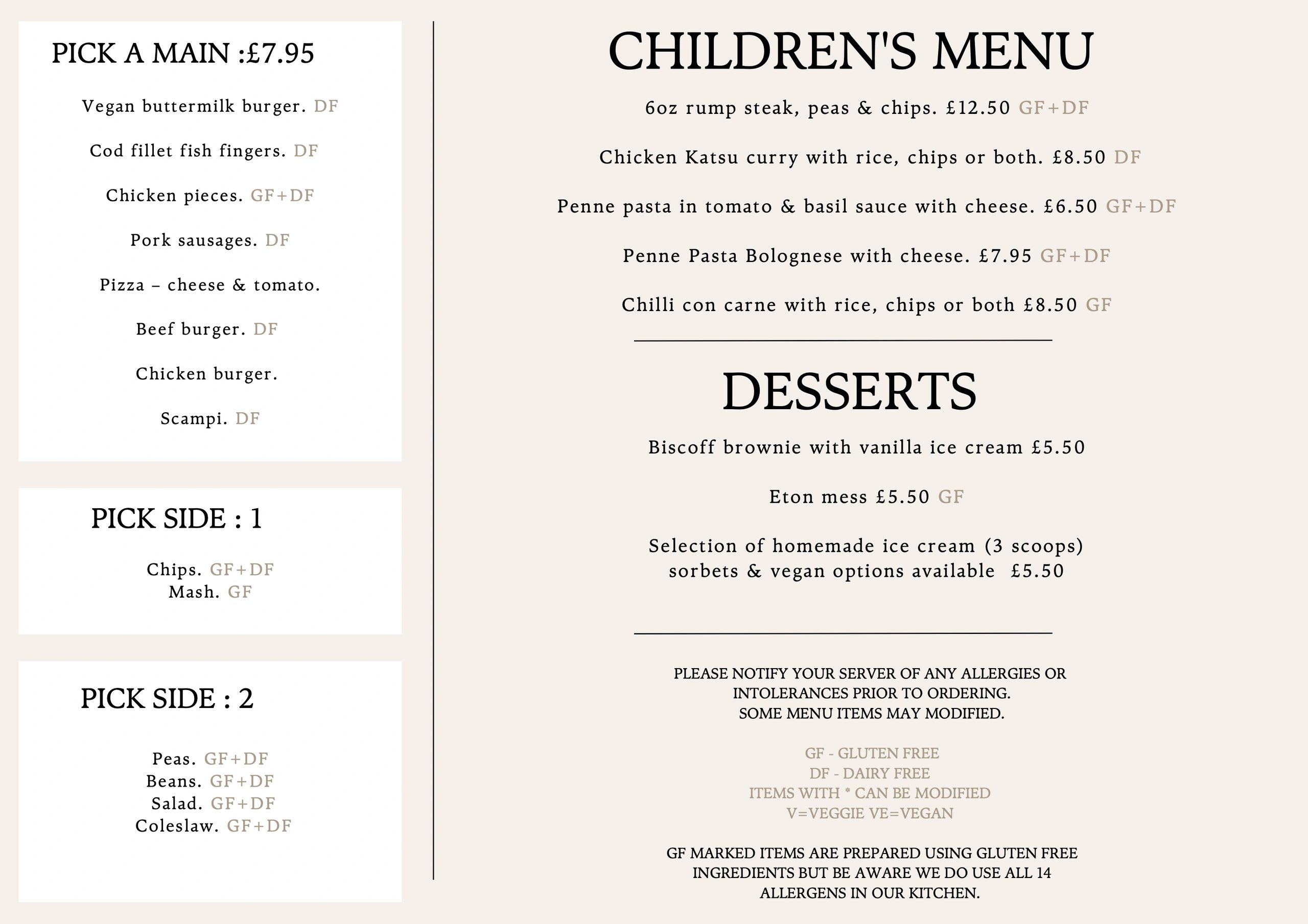 Menu | nineteen57.uk