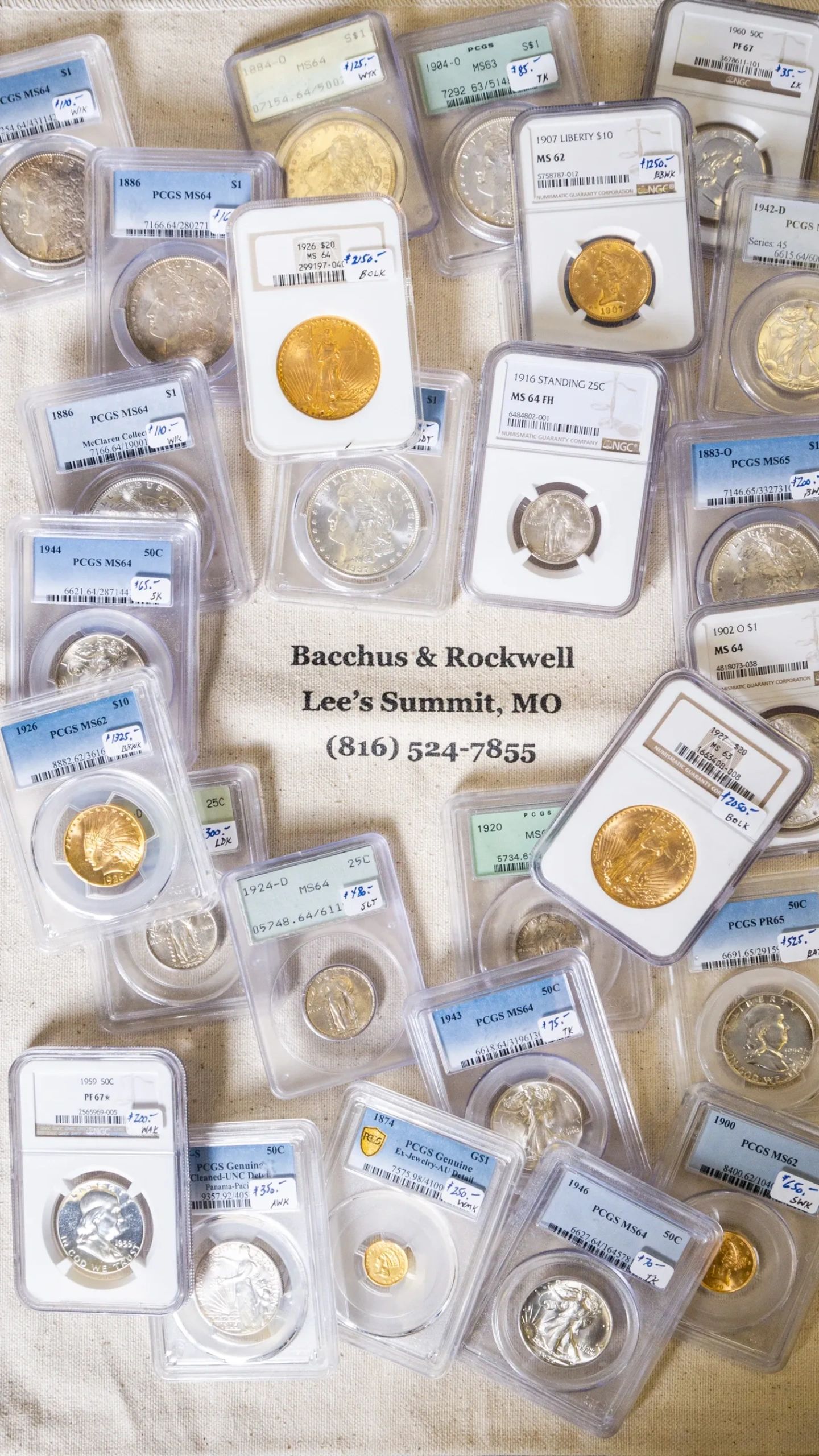 Bacchus & Rockwell Rare Coins - Rare Coins