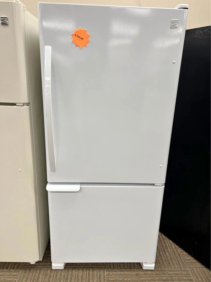 Kenmore Refurbished Bottom Freezer Refrigerator, with glass shelves ...