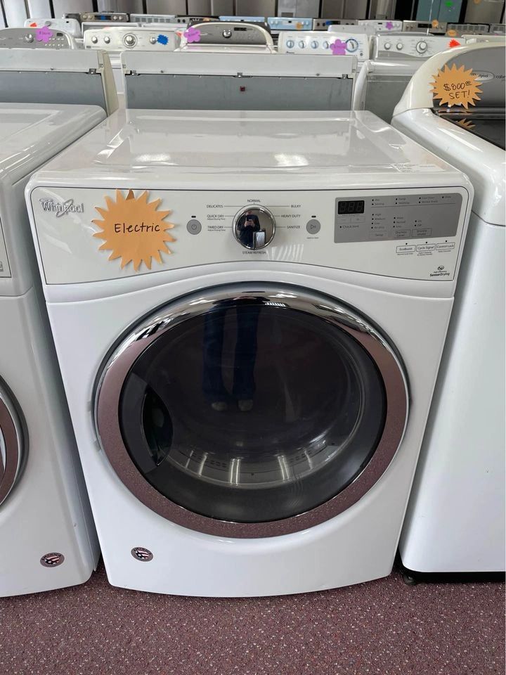 Gorgeous White Whirlpool Front-Load Stackable Electric Dryer