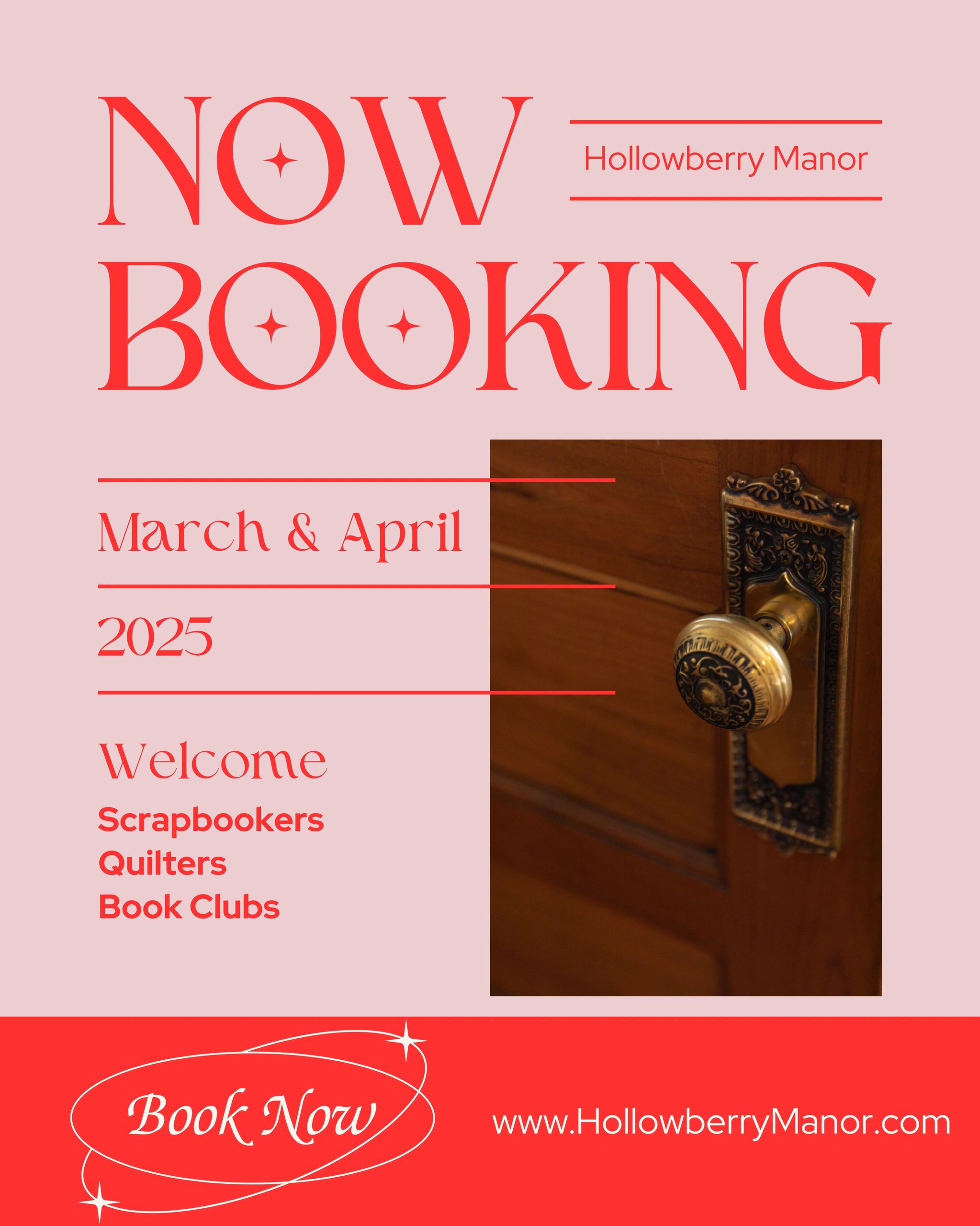 OPEN for Booking!