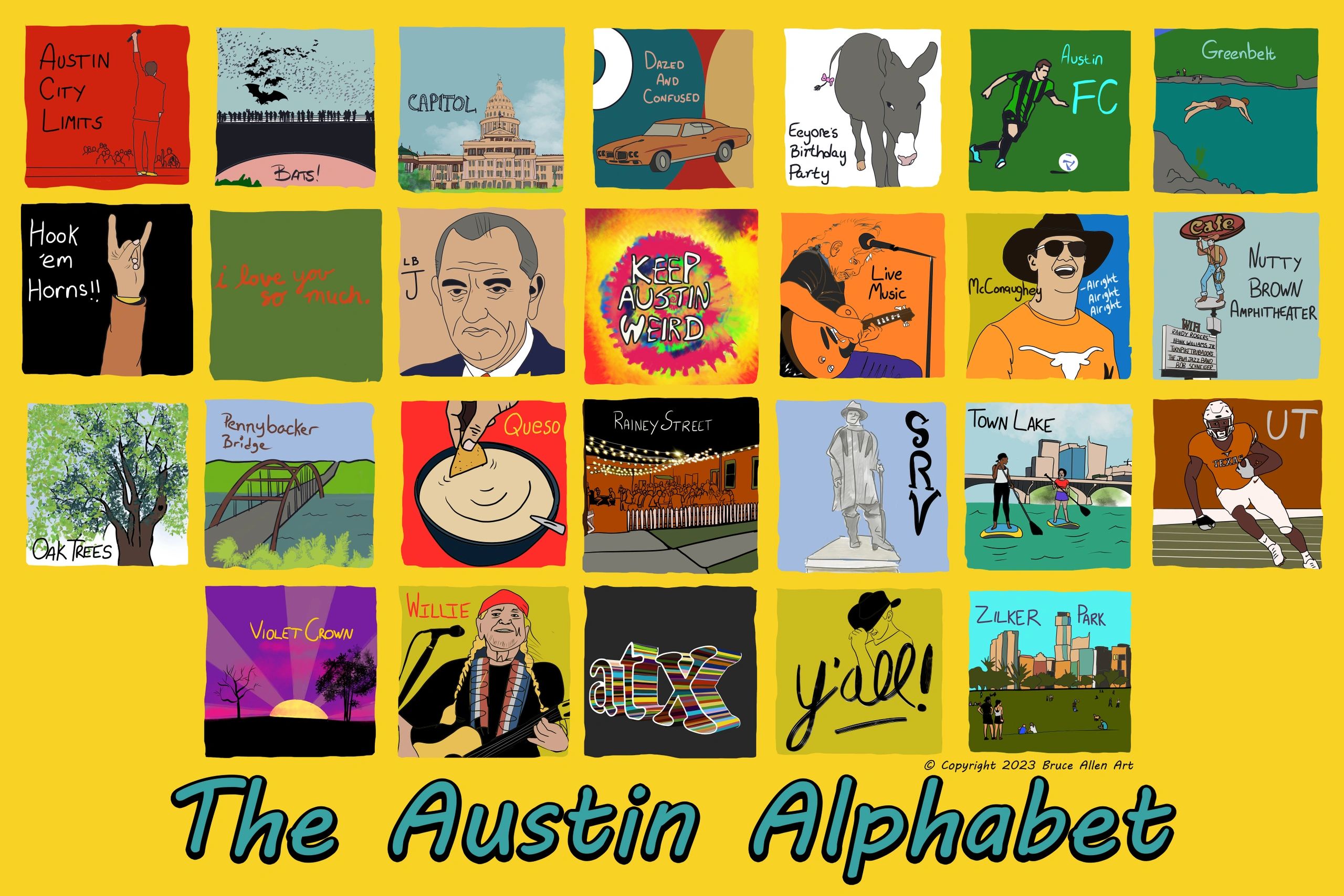 The Austin Alphabet Poster