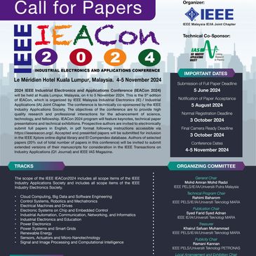 2024 IEEE Industrial Electronics and Applications Conference (IEACon)