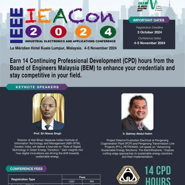 2024 IEEE Industrial Electronics and Applications Conference (IEACon)