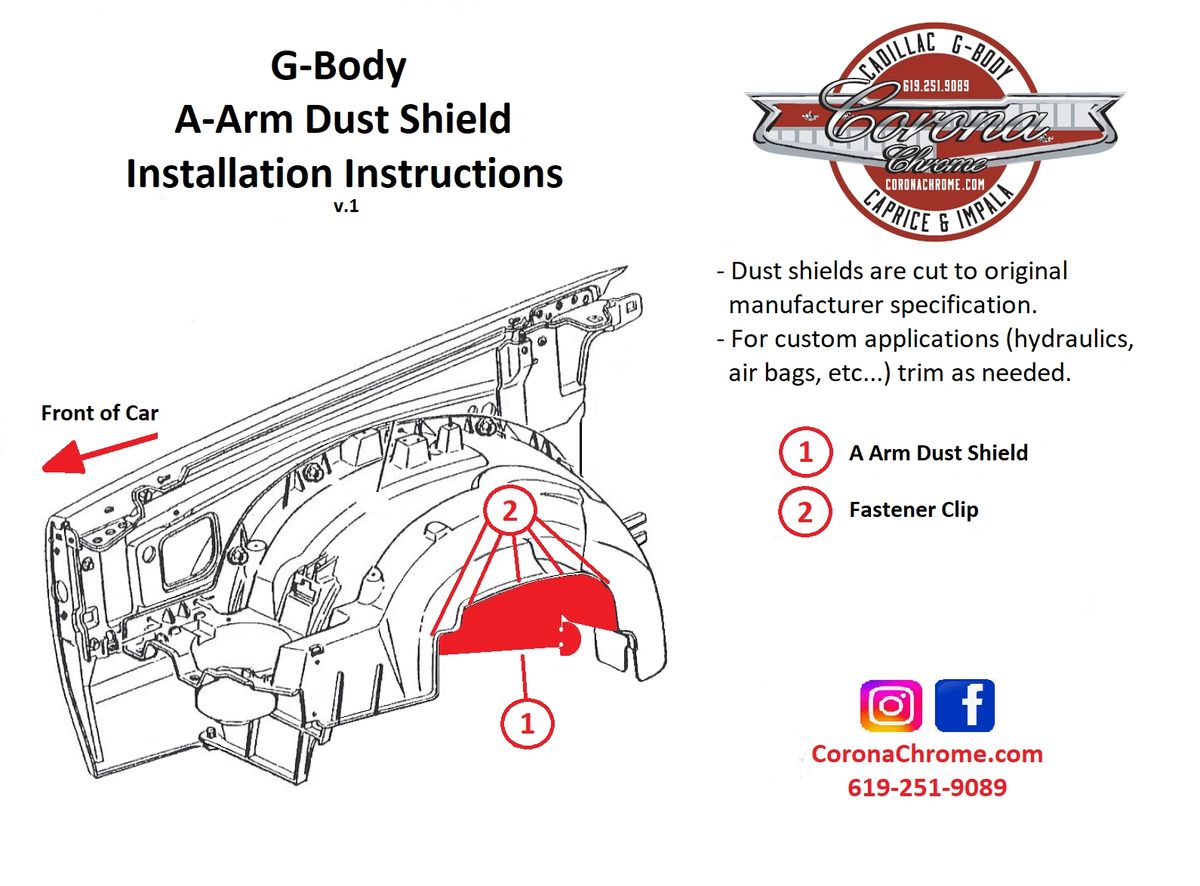 A-Arm Dust Shields - Gbody