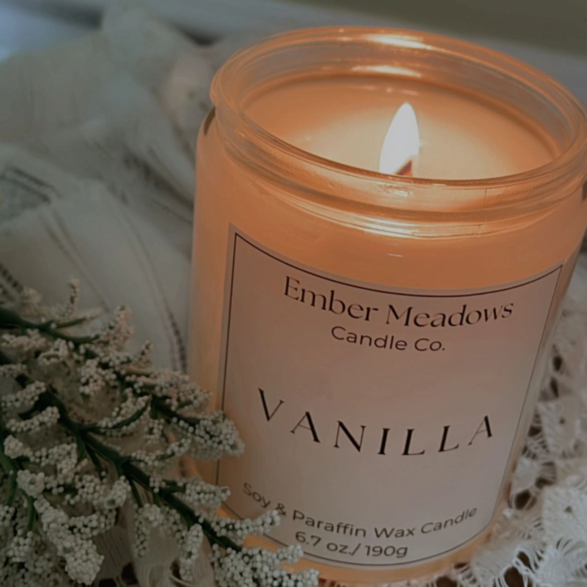 Hand-Poured Wood Wick Candles | Ember Meadows