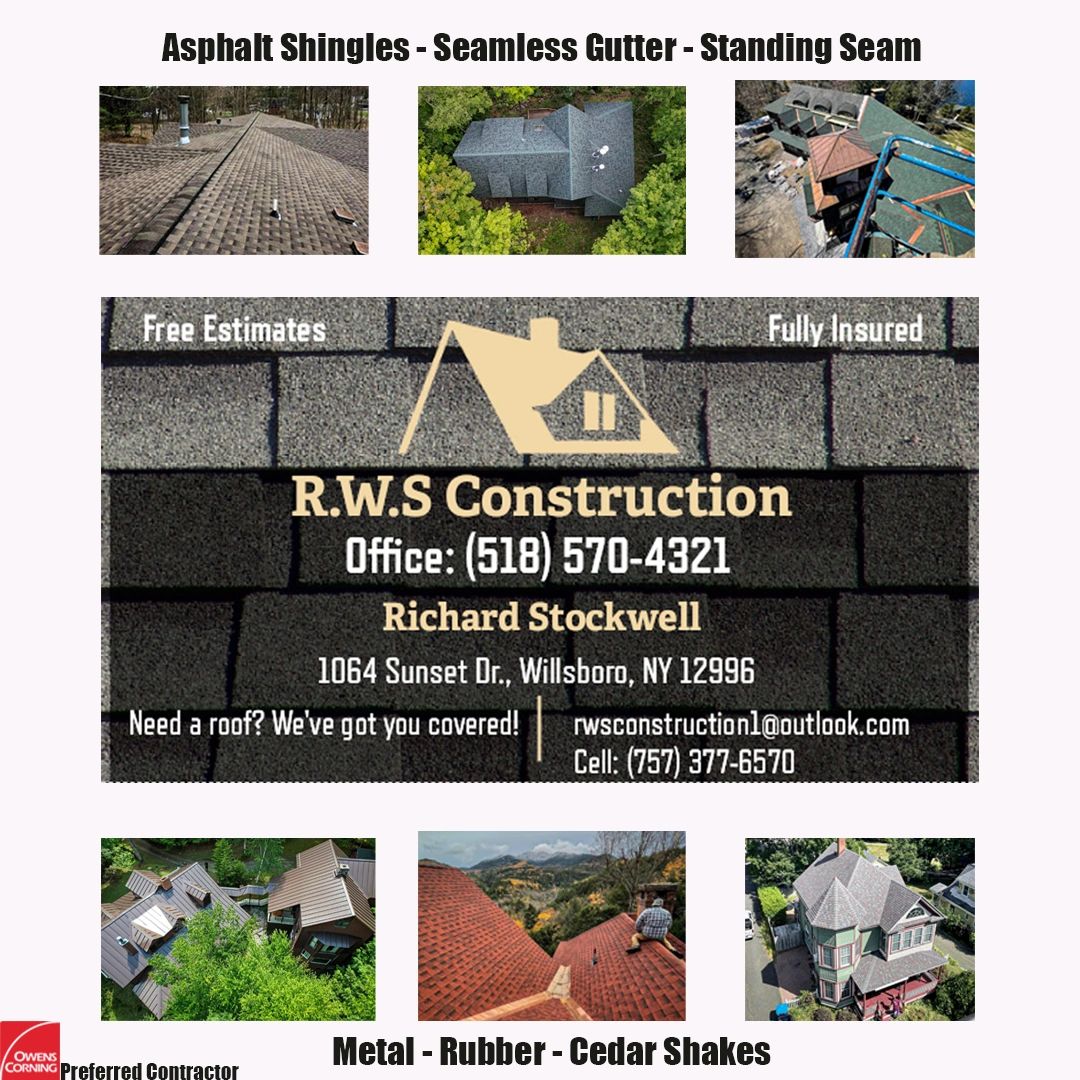 Construction, Roofing - R.W.S Construction