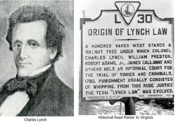 Octubre 29, 1796, muere Charles Lynch, "creador" del Linchamiento