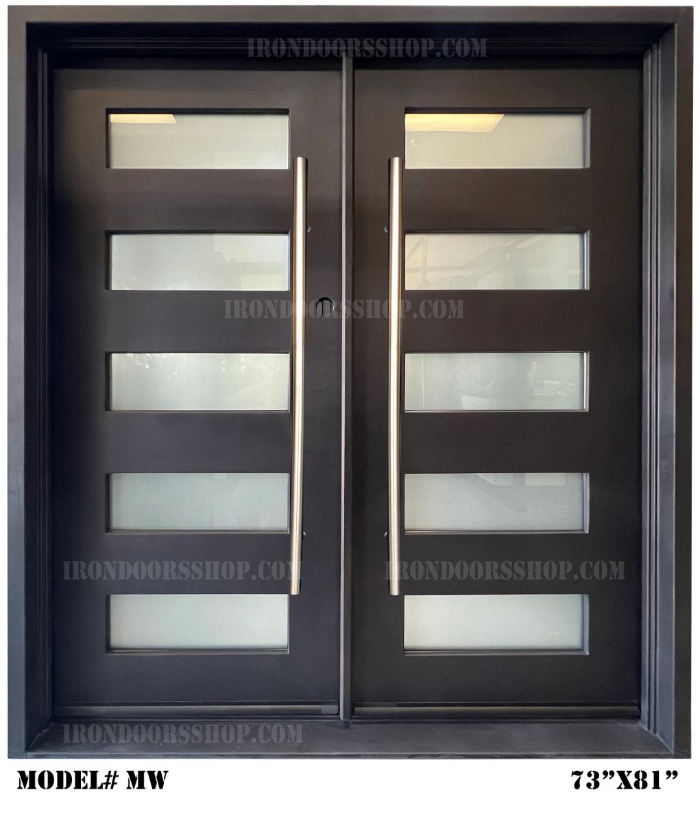 Moderna Wide steel Entry Double doors (Left Handed)