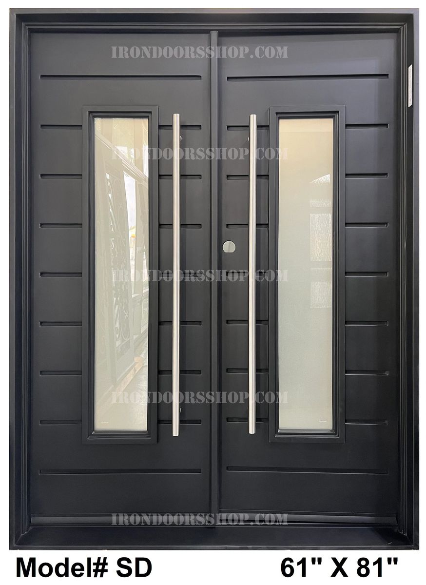 Parma modern steel Entry Double doors (Right Handed)